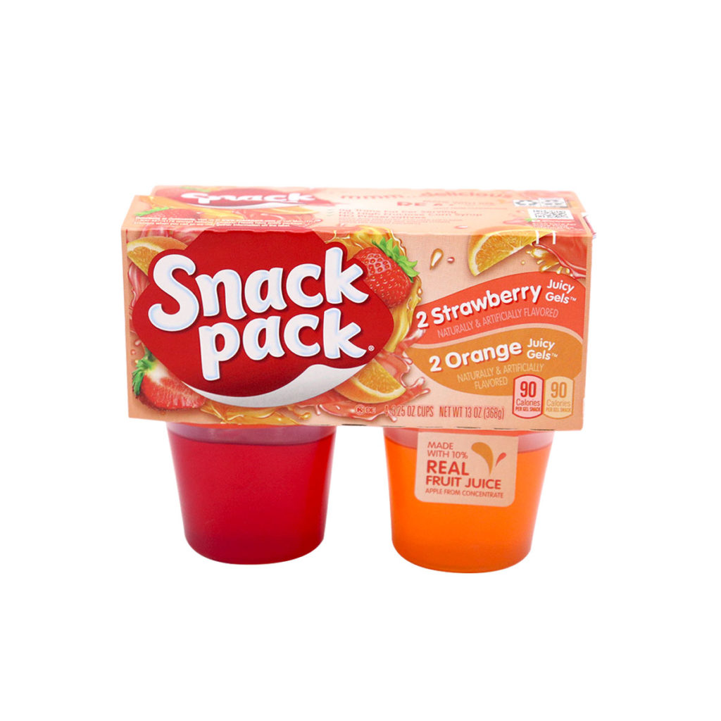 SNACK PACK Juicy Gels Strawberry Orange Sugar Free 3.25ozx4 – Federated ...
